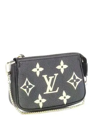 LOUIS VUITTON Pochette Accessoires Bi-color Monogram Empreinte Giant Mini Clutch Bag - Black