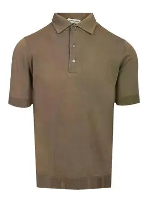 AL DUCA D’AOSTA 1902 Ribbed-trim Polo Shirt - Brown