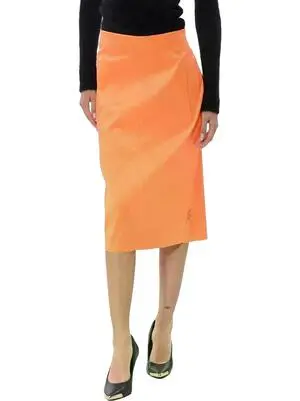 Off-White Technical Fabric Longuette Skirt - Orange