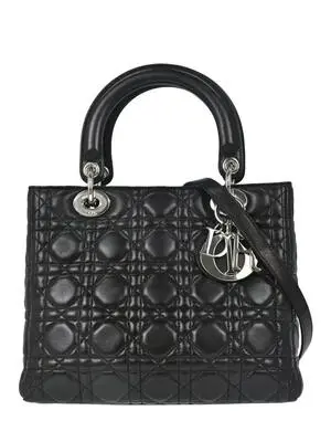 Dior Lady Cannage Tote Bag - Black