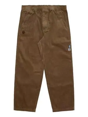 AAPE BY *A BATHING APE Moonface Patch Corduroy Trousers - Brown
