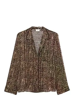 Saint Laurent Leopard-print Shirt - Brown