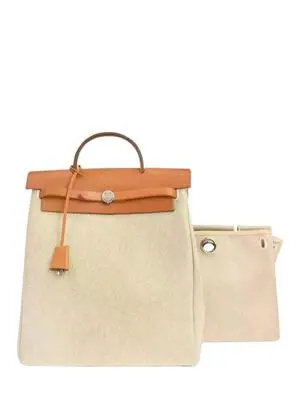 Hermès Toile H Herbag A Dos Backpack - Neutrals