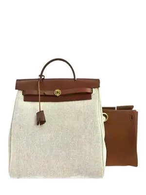 Hermès Toile H Officier Herbag A Dos 2-in-1 Backpack - Neutrals