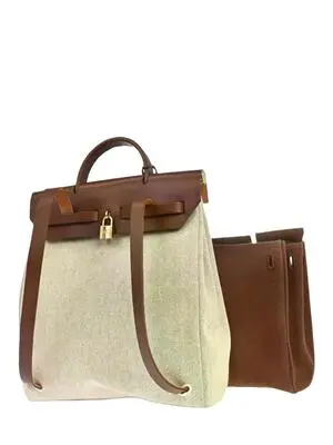 Hermès Toile H Officier Herbag A Dos 2-in-1 Backpack - Neutrals