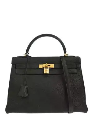Hermès 2002 Kelly 32 Retourne Satchel Bag - Black