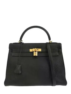Hermès 2002 Kelly 32 Retourne Satchel Bag - Black