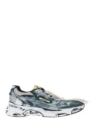 AUTRY Suede Leather And Mesh Lace-up Sneakers - Black
