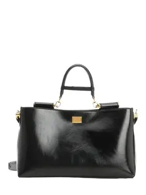 Dolce & Gabbana Vittoria Calfskin Handbag - Black