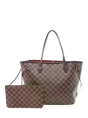 LOUIS VUITTON Damier Ebene Neverfull Mm Tote Bag - Brown