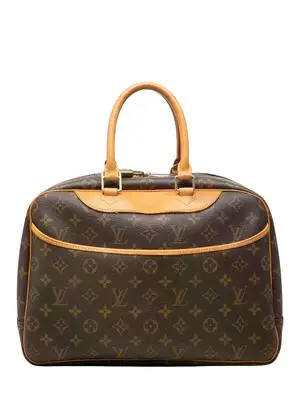 LOUIS VUITTON Monogram Deauville Handbag - Brown