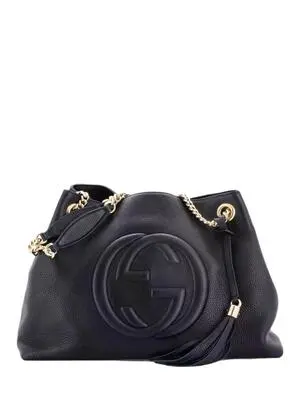 Gucci Soho Chain Strap Leather Medium Shoulder Bag - Black