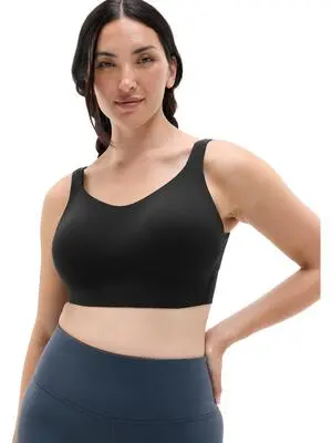 Athleta Perfect Form Strappy Longline Bra D-dd - Black