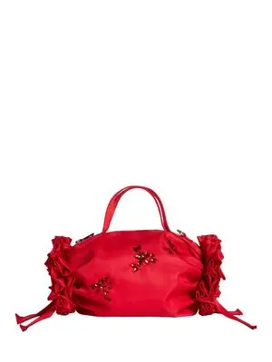 Simone Rocha Mini Double-ribbon Rosette Bag - Rosso