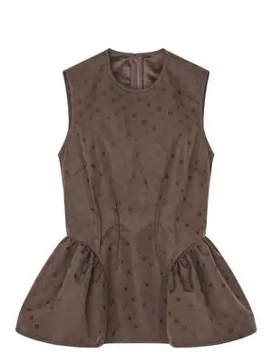 Cecilie Bahnsen Iris Jacquard Top - Brown