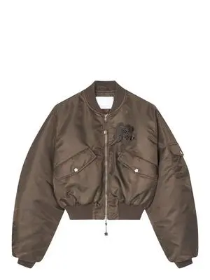 Cecilie Bahnsen Technical Nylon Bomber Jacket - Marrone