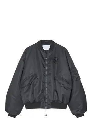 Cecilie Bahnsen Technical Nylon Bomber Jacket - Black