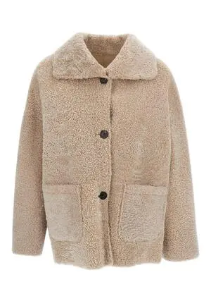 ARMA Reversible Nappa Leather And Shearling Jacket - Beige