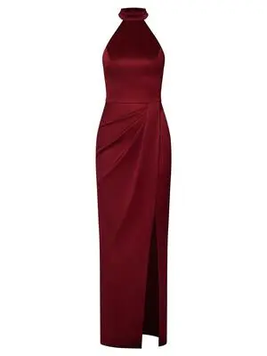 TIA DORRAINE Fall In Love Maxi Dress – Burgundy - Red