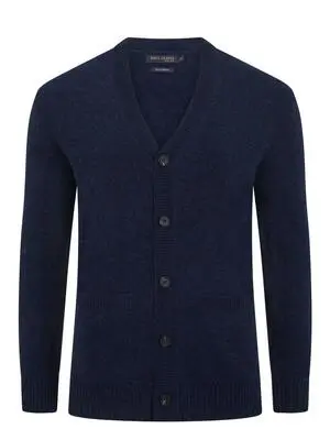 PAUL JAMES KNITWEAR Lambswool Alfie Cardigan - Blue