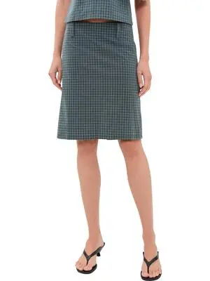 LIONESS Lioness Plaid Midi Skirt
