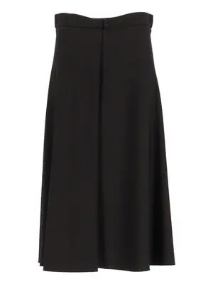 FORTE_FORTE High Waist Flared Skirt - Black