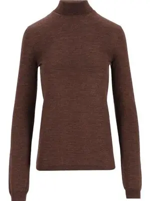 MAISON MARGIELA Wool And Silk Turtleneck - Brown