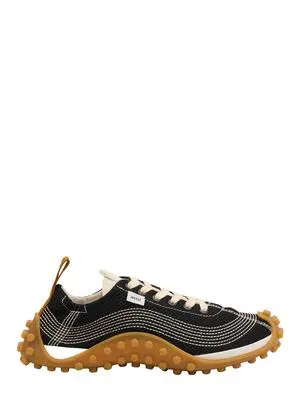 AMI Paris Black Mesh Sneakers - Black/ivory