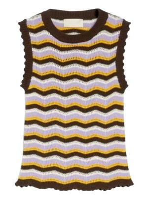 IBLUES Crochet-knit Sleeveless Sweater - Off White
