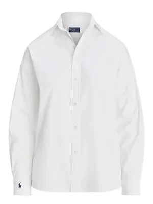 Polo Ralph Lauren Classic Collared Long-sleeve Shirt - White