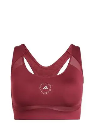 Adidas By Stella McCartney Truepurpose Power Impact Training Medium-support Bra - Shadow Red