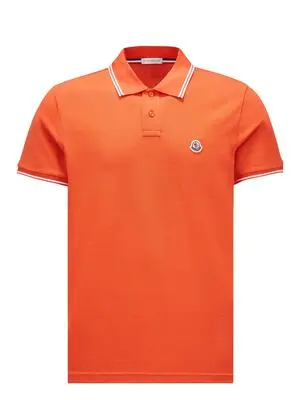 Moncler Logo Patch Polo Shirt - Orange