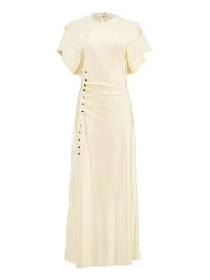 Rabanne Gathered Maxi Dress - Beige