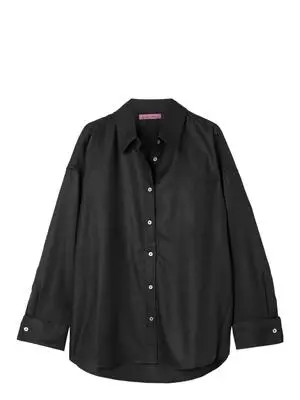THE ELDER STATESMAN Wool And Cashmere Blend Shirt - Black