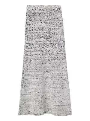 Proenza Schouler Kerry Knitted Midi Skirt - Gray