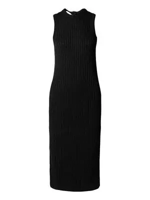 Proenza Schouler Leighton Ribbed Knit Dress - Black