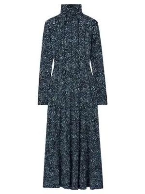 Proenza Schouler Mabel Ruffle Knit Dress - Navy Blue