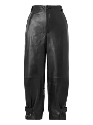 Proenza Schouler Leather Buckle Pants - Black