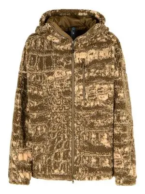 Adidas By Stella McCartney Two-toned Zip Fleece Jacket - Brown