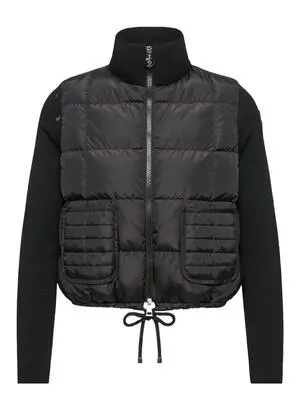 Moncler Square-quilted Padded Zip-up Cardigan - Black