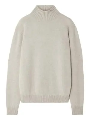 THE ELDER STATESMAN Cashmere Turtleneck Sweater - Off White