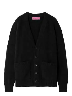 THE ELDER STATESMAN Long-sleeved Cashmere Cardigan - Black