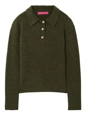 THE ELDER STATESMAN Cashmere Polo Shirt - Green