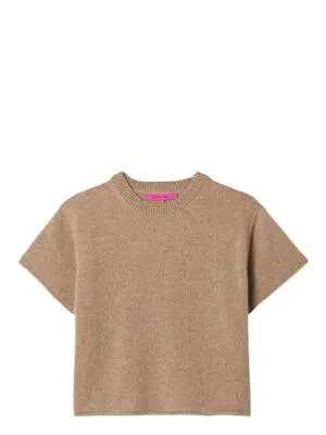 THE ELDER STATESMAN Short-sleeved Cashmere Sweater - Camel