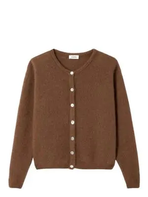 American Vintage Long-sleeved Knitted Cardigan - Brown