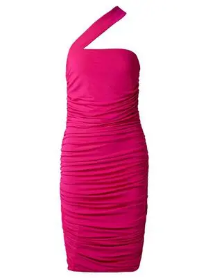 MICHAEL KORS Michael Kors One Shoulder Ruched Dress