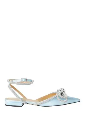 MACHMACH Pointed Ballet Flats With Embellished Ankle Straps - Multicolor