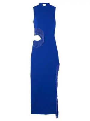 Galvan Galvan Beaded Tassel Dress Blue
