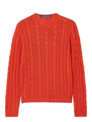 Ralph Lauren Aran Knit Jumper - Burnt Orange