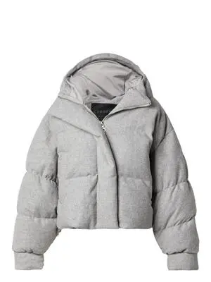 Cordova Quilted Hooded Down Jacket - Gray